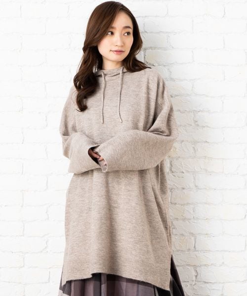 サブ ストリート/【21号(6L)〜】ウールタッチニットチュニック