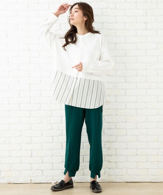 サブ ストリート/21号 【MADE IN JAPAN】ストライプ切り替えシャツ サブ ストリート/21号 【MADE IN JAPAN】ストライプ切り替えシャツの