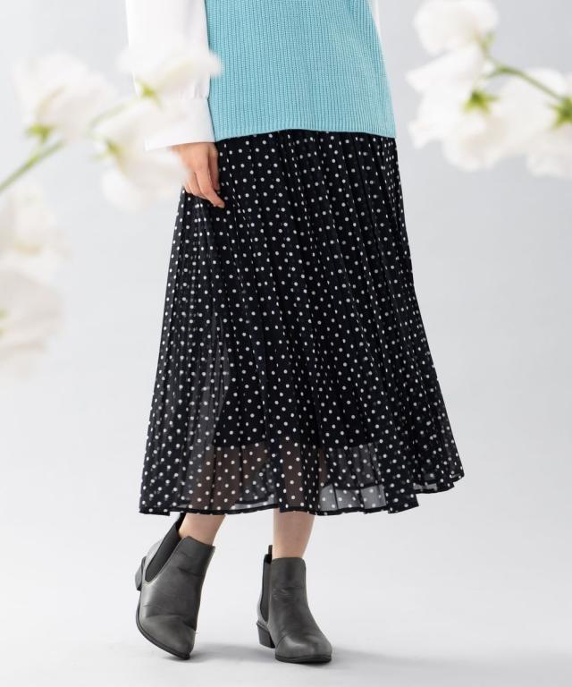サブ ストリート/【大きいサイズ】 9号・15号(M・3L) シフォンプリーツスカート