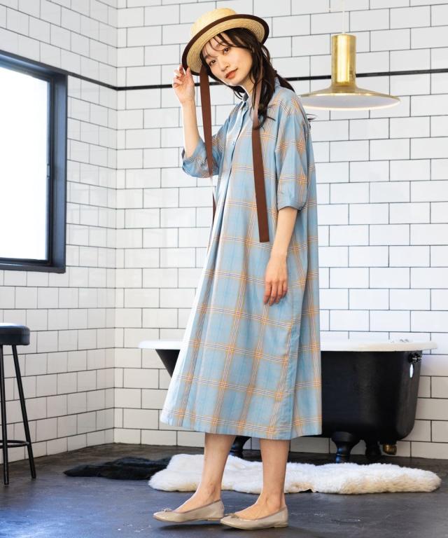 サブ ストリート（sab street）/【大きいサイズ】 9号・15号(M・3L) トーンオントーンチェックワンピース