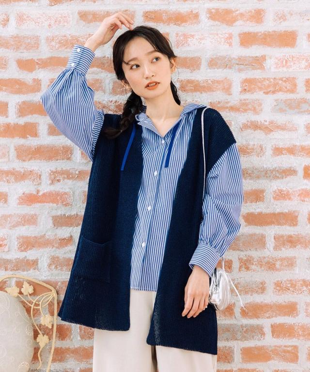 サブストリート（sab street）/【大きいサイズ】 21号(6L〜) 【MADE IN JAPAN】ストローヤーンベスト