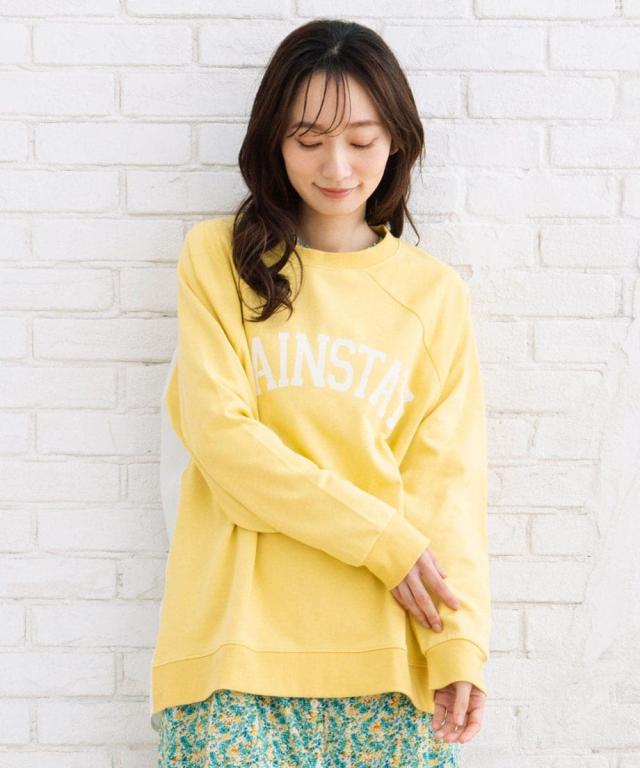 サブストリート（sab street）/【大きいサイズ】 9号・15号(M・3L) FONTLAB カレッジロゴシャツコンビスウェット