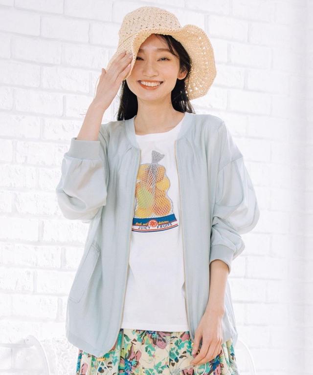 サブストリート（sab street）/【大きいサイズ】 15号(3L) FONTLAB テンセルシアーサイドメッシュブルゾン