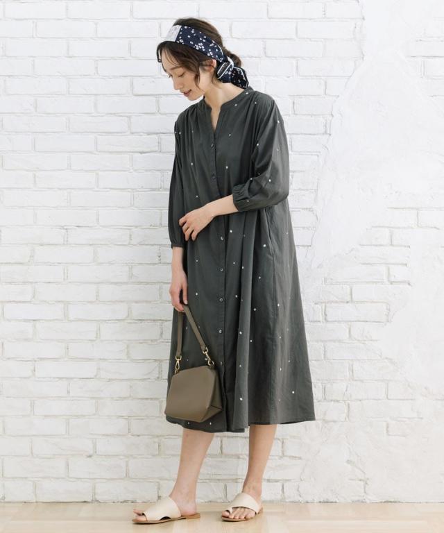 サブストリート（sab street）/【大きいサイズ】 21号(6L〜) INDESIGN プリント＆シャイニードットワンピース