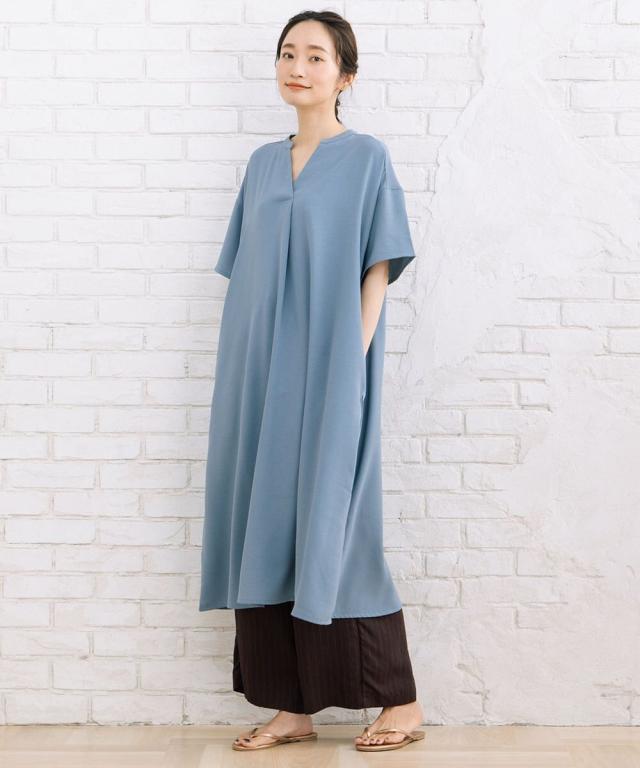 サブストリート（sab street）/【大きいサイズ】 21号(6L〜) スムースジョーゼットスキッパーワンピース