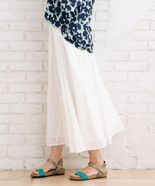 サブストリート（sab street）/【大きいサイズ】 15号(3L) INDESIGN 【オーガニックコットン】フレアハギスカート