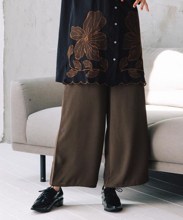 サブストリート（sab street）/【大きいサイズ】21号(6L〜) 【COOL・UV・防シワ】スムースジョーゼットパンツ