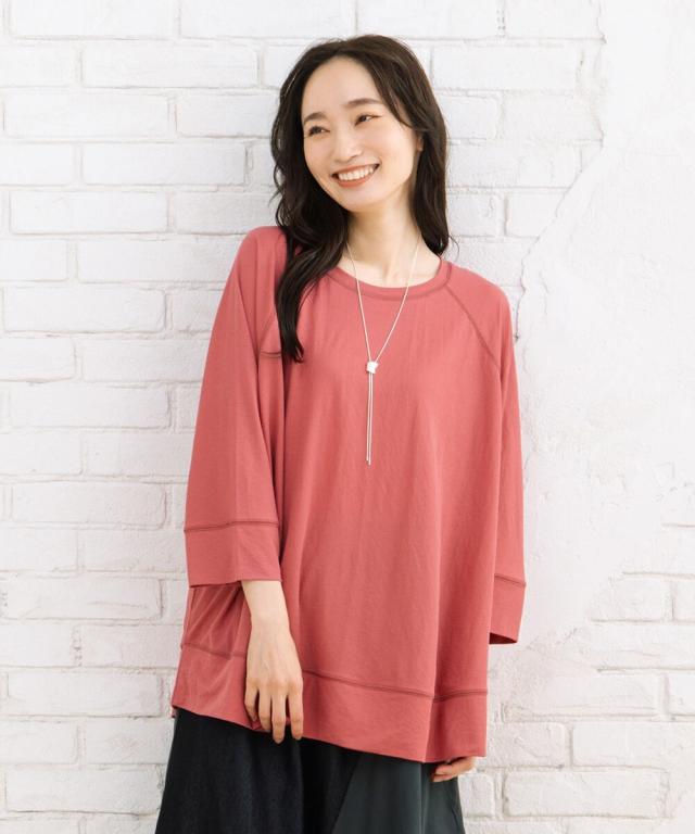 サブストリート（sab street）/【大きいサイズ】15号(3L) 【接触冷感】ラグランカットソー