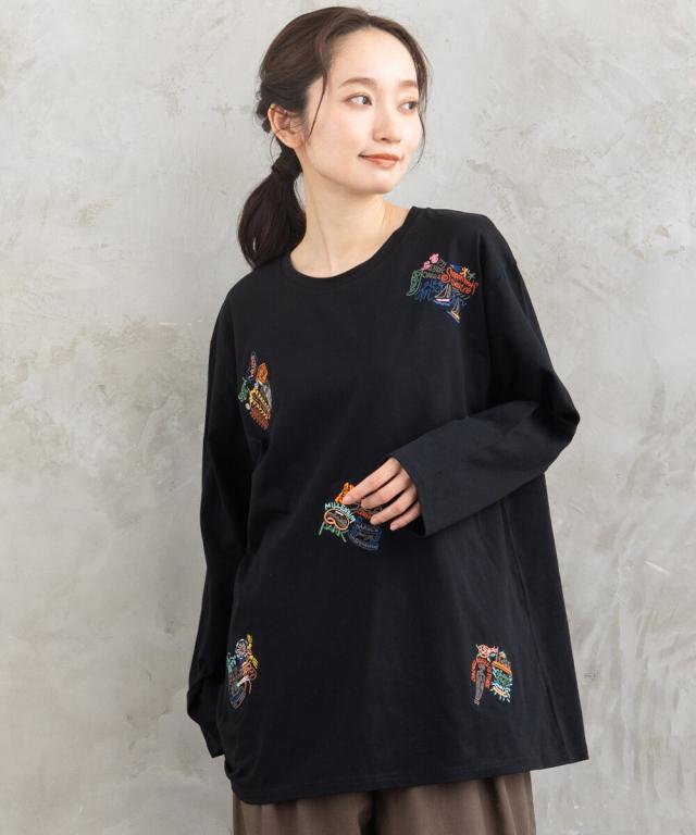 サブストリート（sab street）/【大きいサイズ】15号(3L)  シカゴワッペンエンブロイダリーロンT