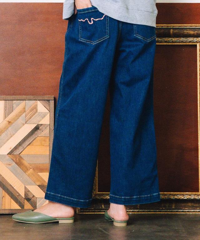 サブストリート（sab street）/【大きいサイズ】15号・19号 London Denim [30th]デニムワイドパンツ