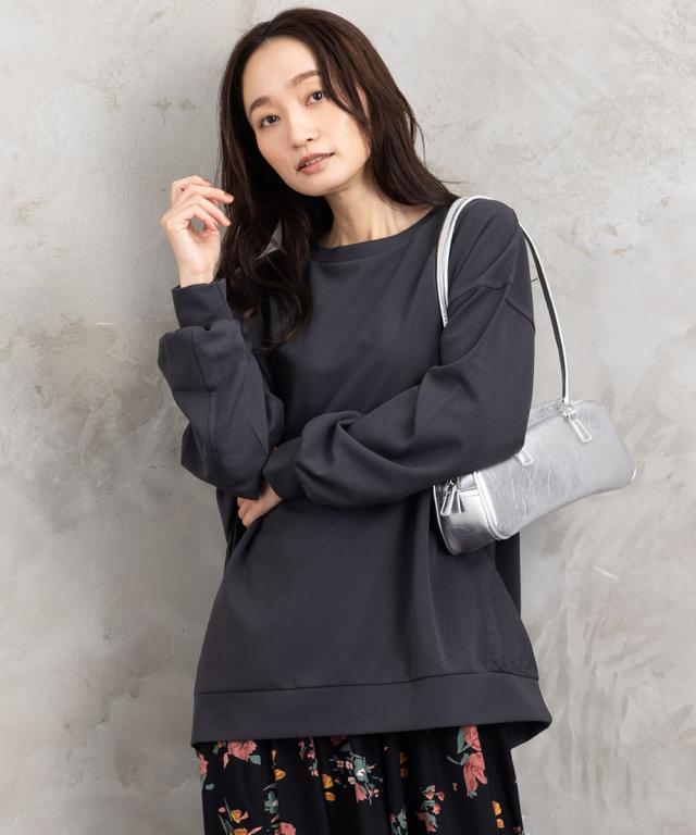 サブストリート（sab street）/【大きいサイズ】21号(6L〜) FONTLAB 異素材コンビプルオーバー