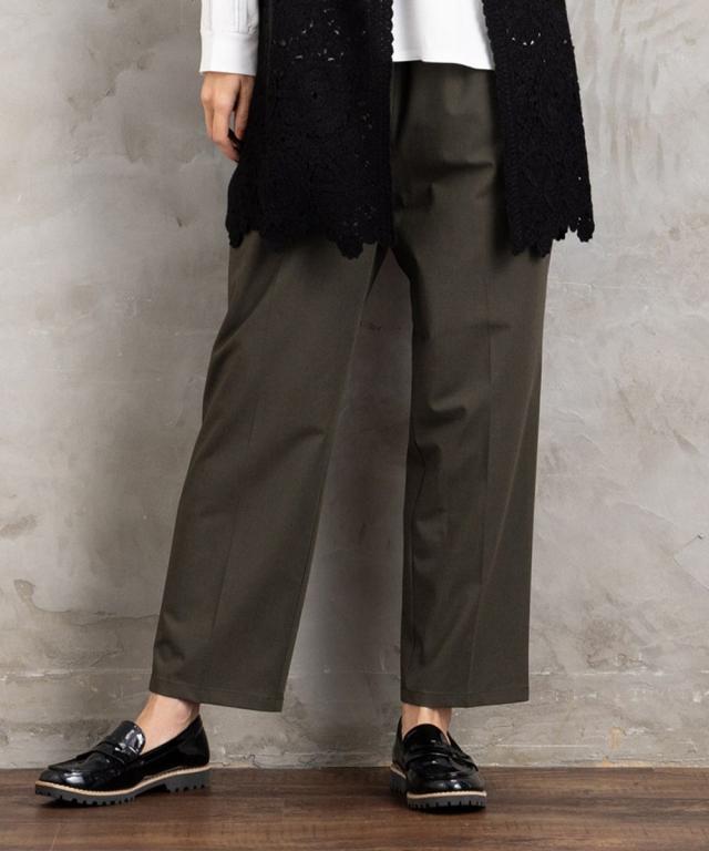 サブストリート（sab street）/【大きいサイズ】トロピカルウールセンタープレステーパードパンツ