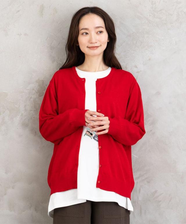 サブストリート（sab street）/【大きいサイズ】クルーネックカーディガン