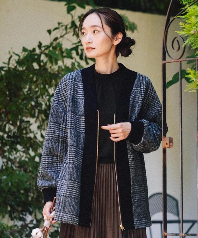 サブストリート（sab street）/【大きいサイズ】イタリアンエアリーリブデザインジップブルゾン