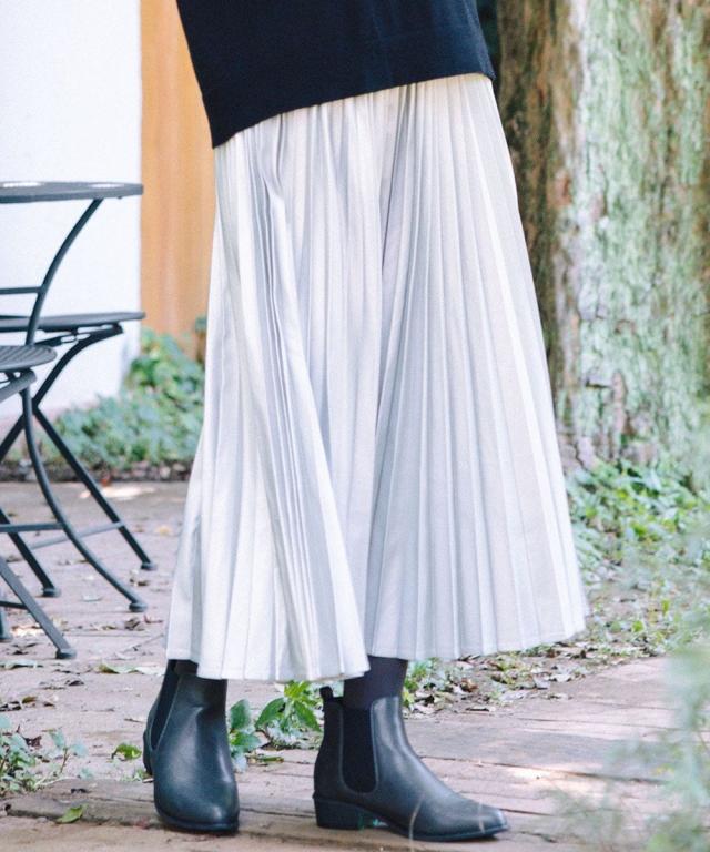 サブストリート（sab street）/【大きいサイズ】21号(6L〜) レザーライクプリーツスカート