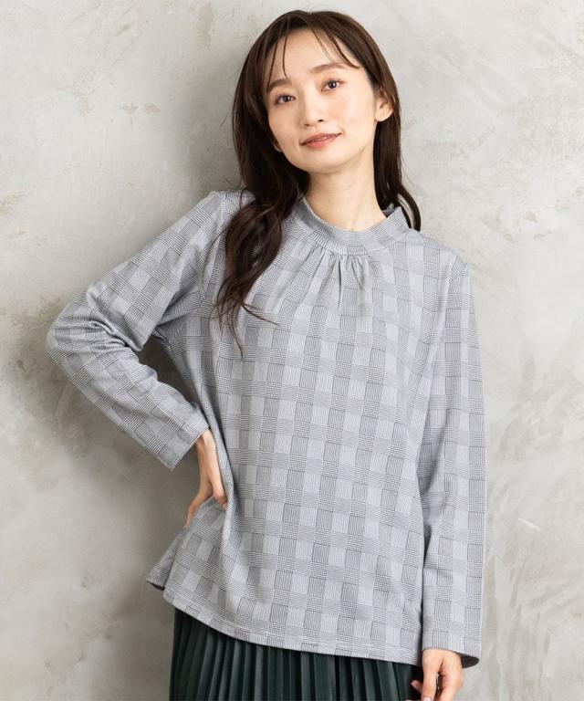 サブストリート（sab street）/【大きいサイズ】21号(6L〜) 【吸湿・発熱】裏起毛モックネックインナーカットソー