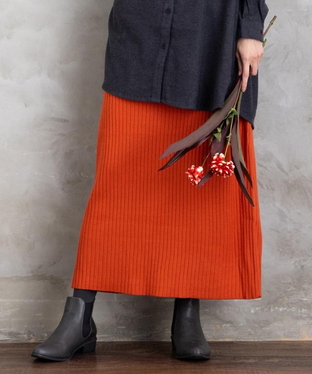 サブストリート（sab street）/【大きいサイズ】FONTLAB リブニットスカート