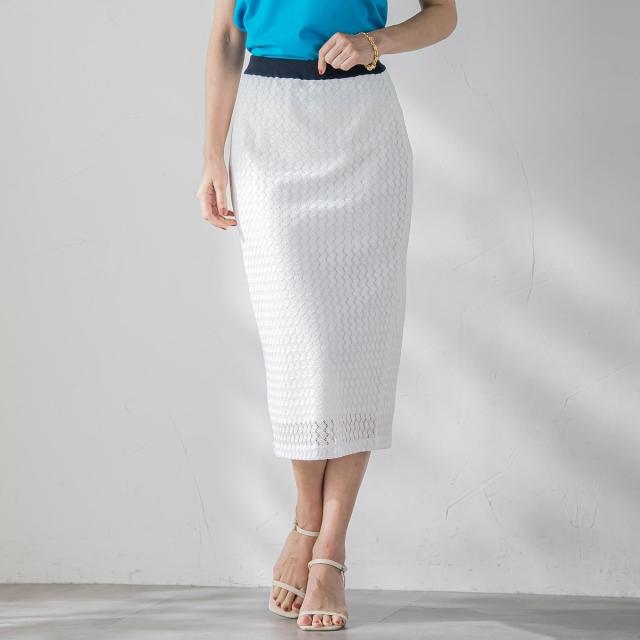 ビアッジョブルー（Viaggio blu）/バルファスレーススカート≪手洗い可能≫