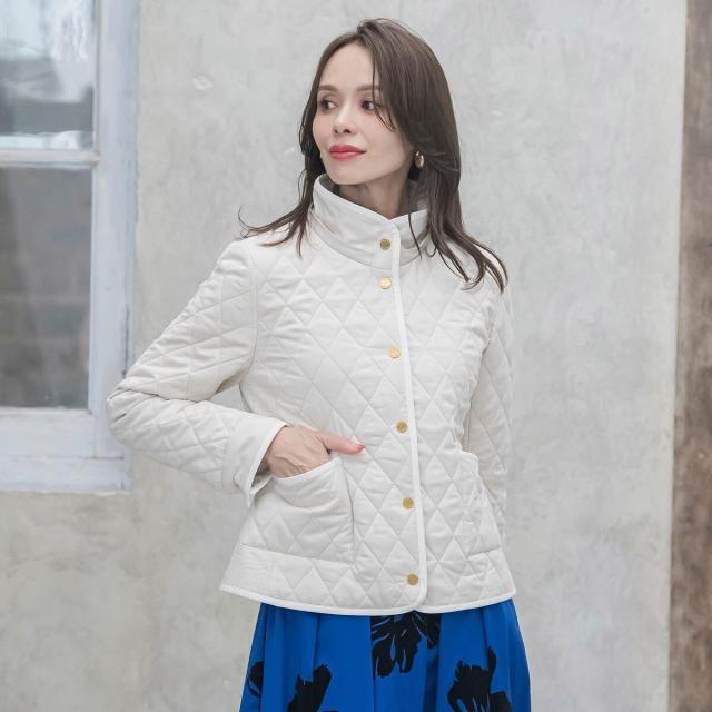 ビアッジョブルー（Viaggio blu）/スエード調キルティングジャケット