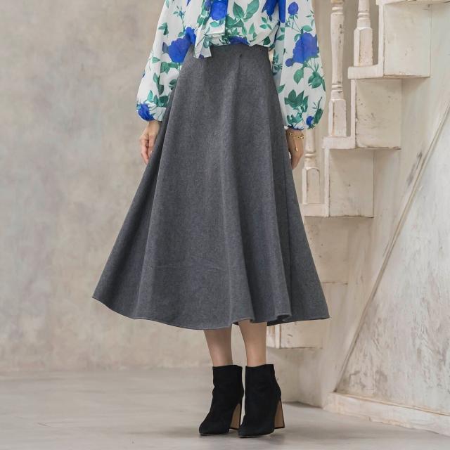 ビアッジョブルー（Viaggio blu）/【新色追加】メルトンサーキュラースカート