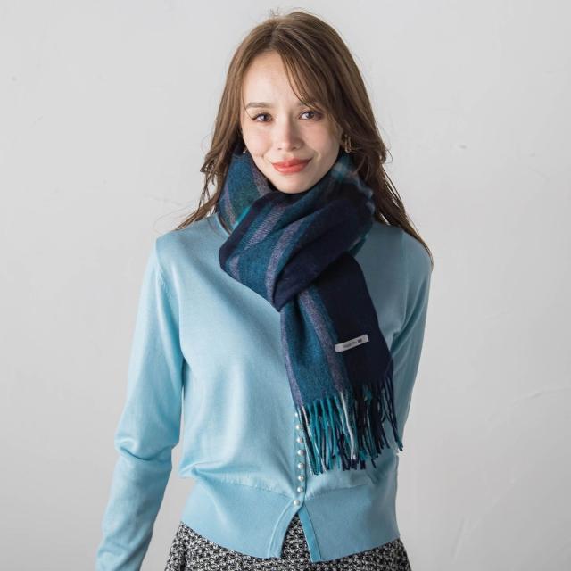 ビアッジョブルー（Viaggio blu）/チェックマフラー