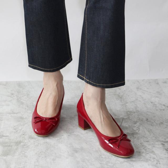 フィン（Fin）/【24春夏新作】スクエアトゥバレエパンプス