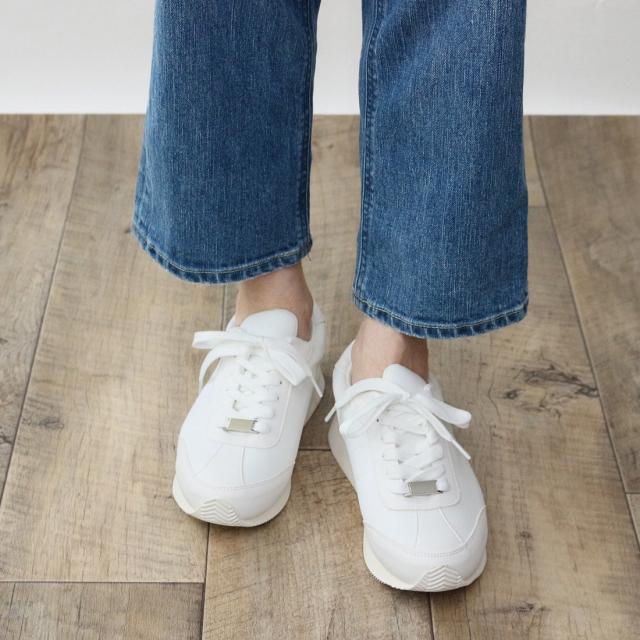 フィン（Fin）/【25春夏新作】ナイロンコンビ厚底スニーカー