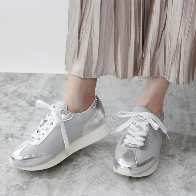 フィン（Fin）/【25春夏新作】ナイロンコンビ厚底スニーカー