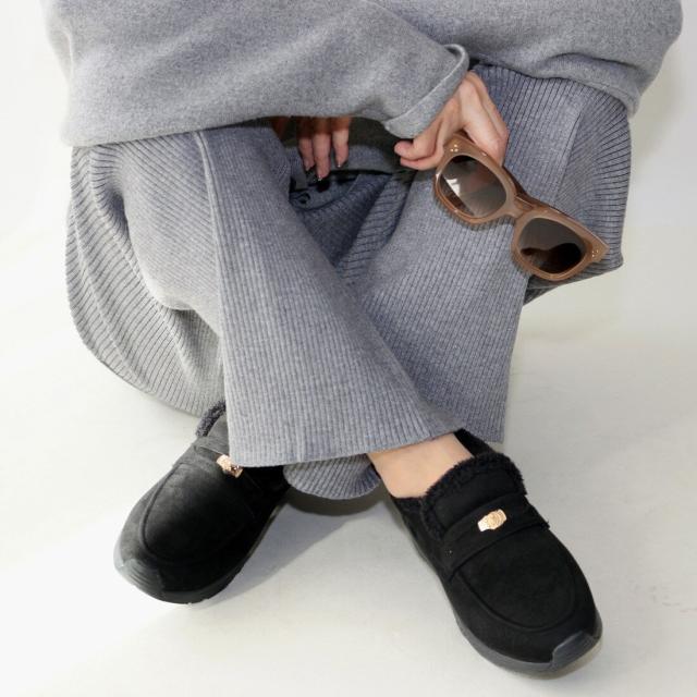 フィン（Fin）/【25秋冬新作】厚底ボアローファースリッポン