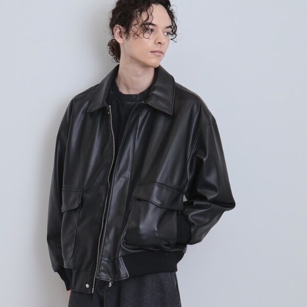ティーケー タケオキクチ（tk．TAKEO KIKUCHI）/A−2シンセティックレザーブルゾン