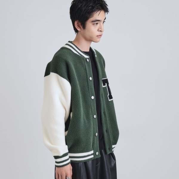 ティーケー タケオキクチ（tk．TAKEO KIKUCHI）/ダブルジャカードニットスタジャン