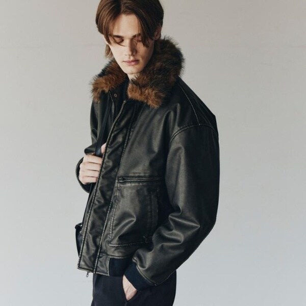 ティーケー タケオキクチ（tk．TAKEO KIKUCHI）/ヴィンテージライク衿フェイクファーブルゾン