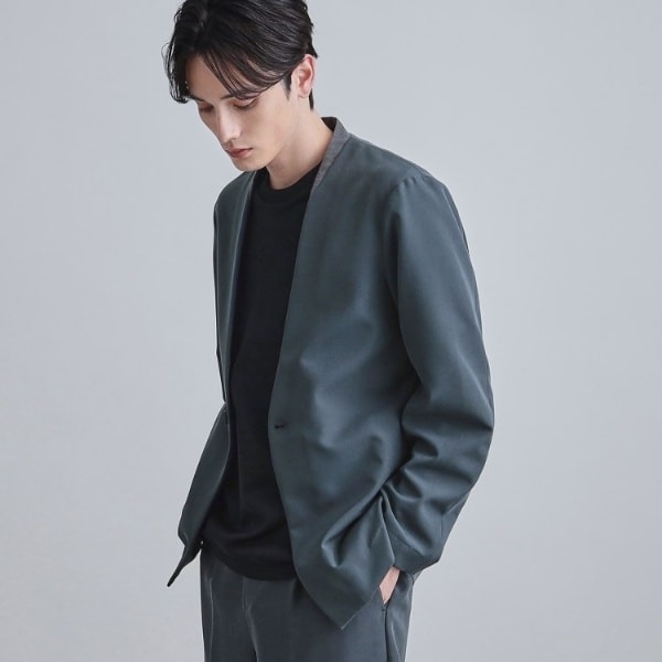 【NEW】ティーケー タケオキクチ（tk．TAKEO KIKUCHI）/【セットアップ対応】360度ストレッチノーカラージャケット