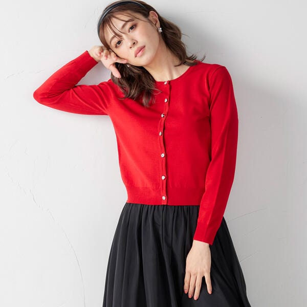 クイーンズコート（QUEENS COURT）/【大きいサイズ】ＵＶカットマルチボタンカーディガン≪手洗い可能≫