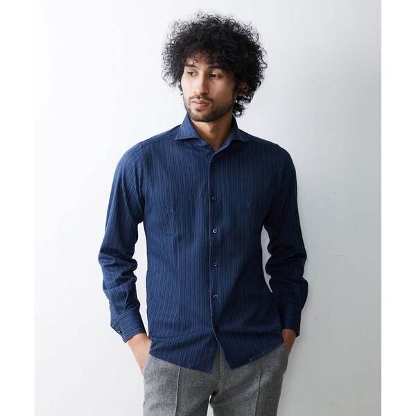 ミッシェルクランオム（MICHEL  HOMME）/【2023年モデル】ストライプラッセルシャツ