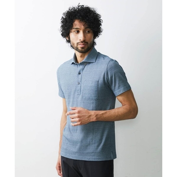 ミッシェルクランオム（MICHEL  HOMME）/【2023年モデル】《日本製》格子柄リンクス半袖ポロシャツ