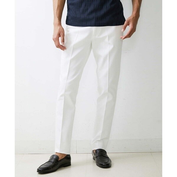 ミッシェルクランオム（MICHEL  HOMME）/ヘリンボンプレビアシャンブレースラックスパンツ 撥水