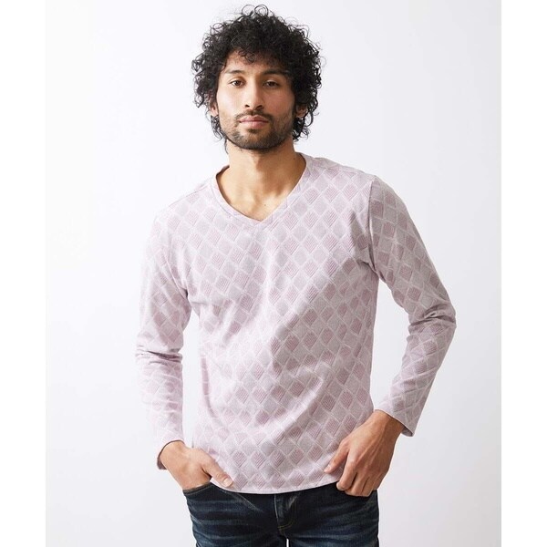 ミッシェルクランオム（MICHEL  HOMME）/【2024年モデル】《日本製》ダイヤ柄カットソー