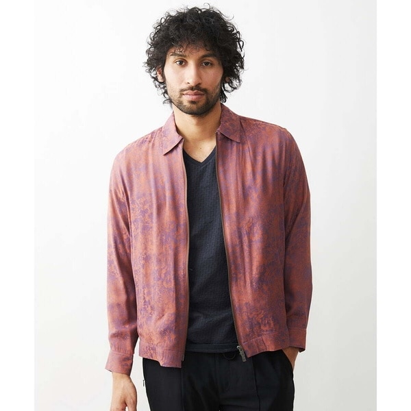 ミッシェルクランオム（MICHEL  HOMME）/ボタニカル柄シャツブルゾン