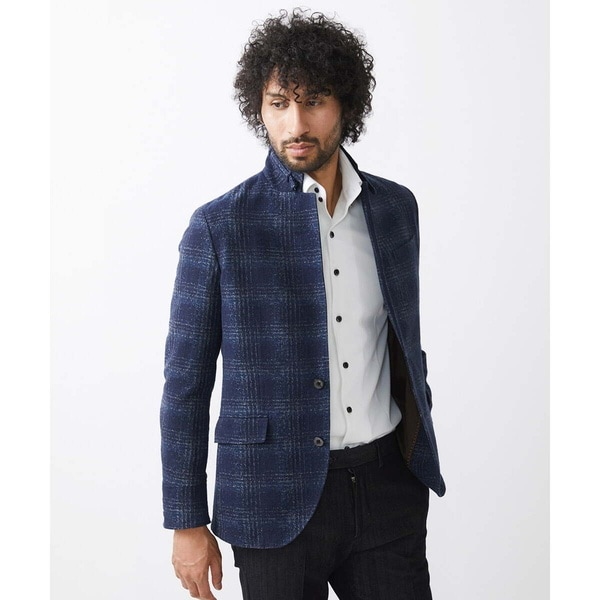 ミッシェルクランオム（MICHEL  HOMME）/チェック柄コンバーチブルジャケット