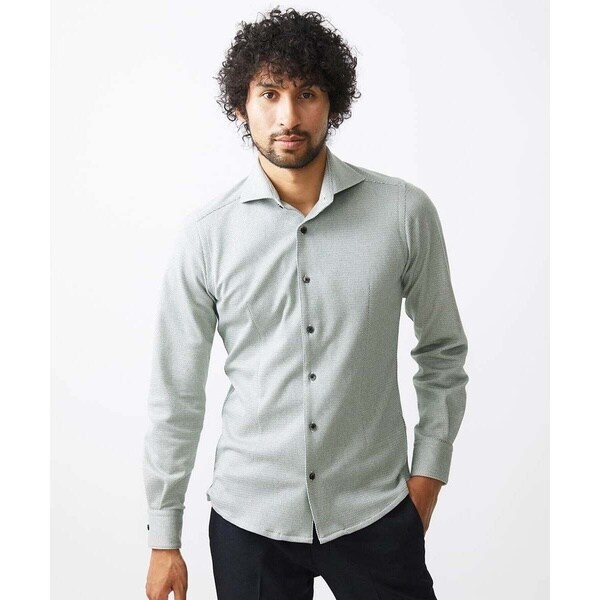 ミッシェルクランオム（MICHEL  HOMME）/《日本製》ラッセルジャージ長袖シャツ