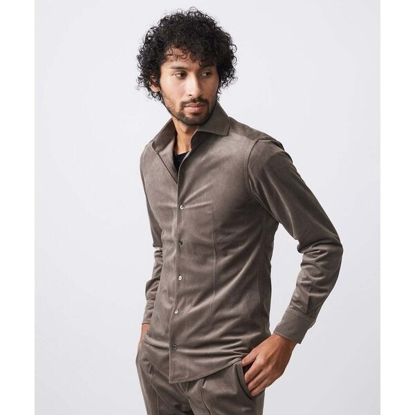 ミッシェルクランオム（MICHEL  HOMME）/トリコットベロア長袖シャツ セットアップ