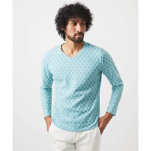 ミッシェルクランオム（MICHEL  HOMME）/《日本製》リンクスVネック長袖カットソー