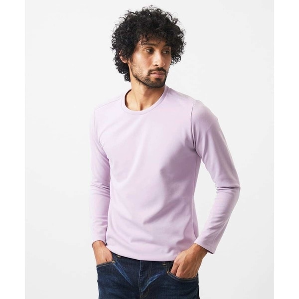 ミッシェルクランオム（MICHEL  HOMME）/ダブルフェイスクルーネック長袖カットソー