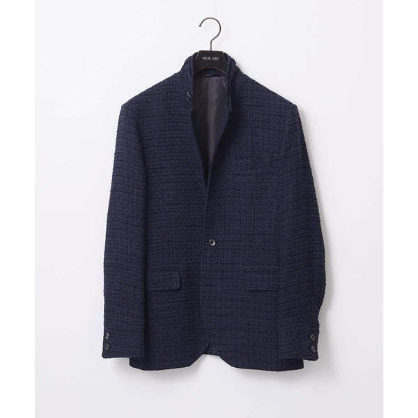 ミッシェルクランオム（MICHEL  HOMME）/編みチェック柄コンバーチブルジャケット