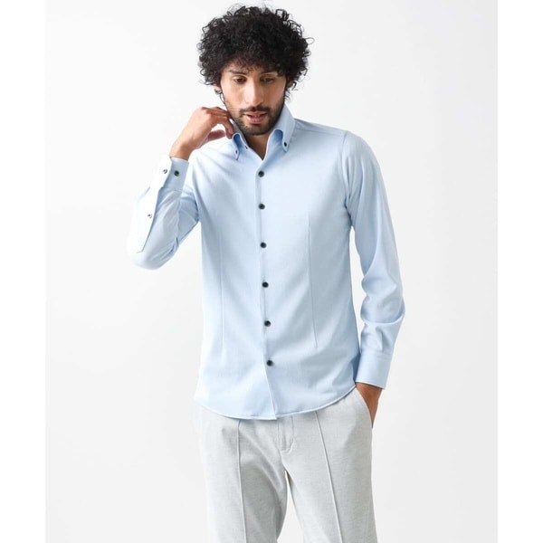 ミッシェルクランオム（MICHEL  HOMME）/《日本製》イージーケアーボタンダウン長袖シャツ