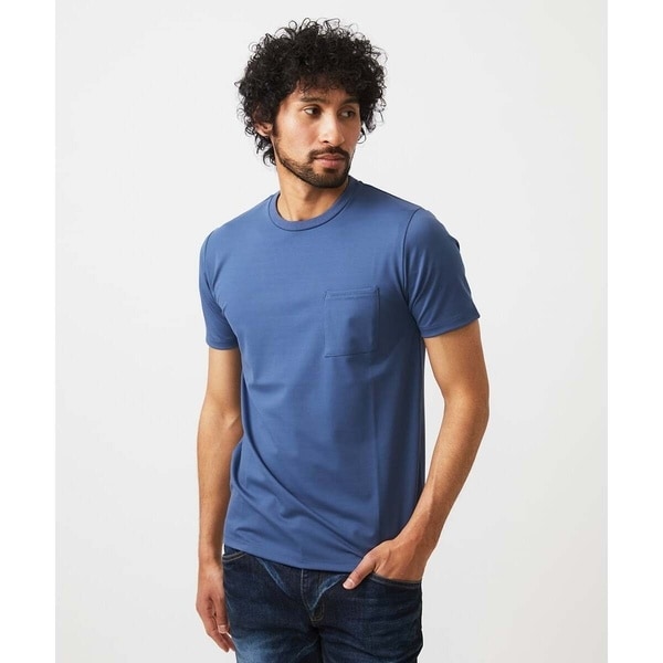 ミッシェルクランオム（MICHEL  HOMME）/《日本製》胸ポケット付きクルーネック半袖カットソー