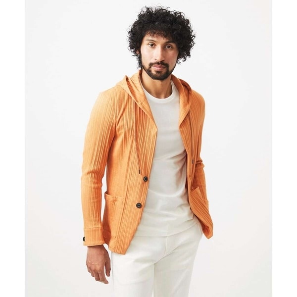 ミッシェルクランオム（MICHEL  HOMME）/プリーツフードジャケット