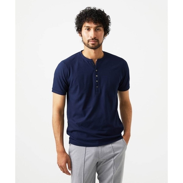 ミッシェルクランオム（MICHEL  HOMME）/ヘンリーネック半袖カットソー