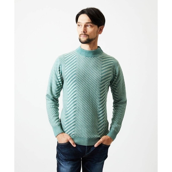 ミッシェルクランオム（MICHEL  HOMME）/グラデーションモックネックニット